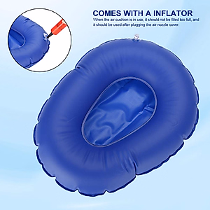 Sonew Professional Air Inflatable Potty Blue Seat Cushion Portative Chair Cushion Foldable Back Cushion