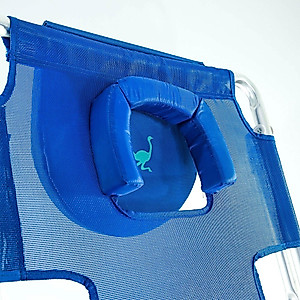 Ostrich 3N1 Lightweight Lawn Beach Reclining Lounge Chair with Footrest, Outdoor Furniture for Patio, Balcony, Backyard, or Porch, Blue