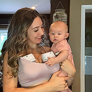 Bellababy Wearable Breast Pump Hands Free Low Noise, Breastfeeding Electric Breast Pump Comes with 24mm Flanges, 4 Modes & 6 Levels Suction, 1PC Gray