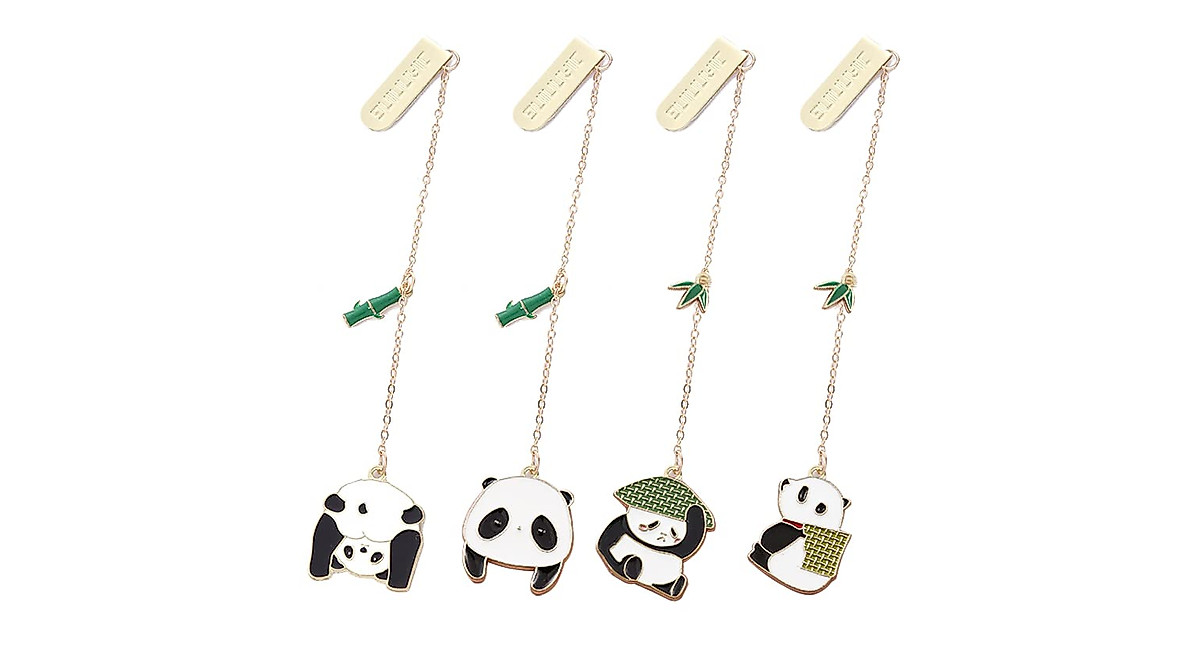 Cute Panda Bookmarks - 4 Unique Designs for Students & Teachers