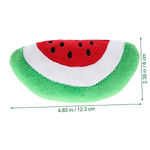 FONDOTIN 3pcs Dog Plush Toy Puppy Dental Toy Food Shaped Dog Toy Watermelon Pet Toys Interactive Chew Toy for Puppy Cat Interactive Toy Plush Cute Dog Toy Squeaky Dog Toys Fruit The Dog