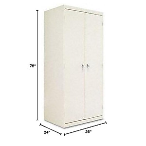 Alera CM7824BK 36 in. x 78 in. x 24 in. Assembled High Storage Cabinet with Adjustable Shelves - Black