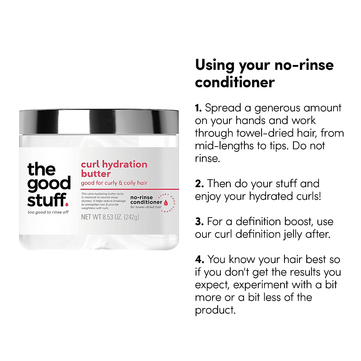 The Good Stuff Curl Hydration Butter, 8.53 oz