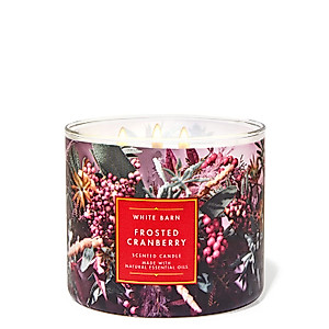 Frosted Cranberry 3 Wick Candle 14.5 oz / 411 g (Cranberry Print)
