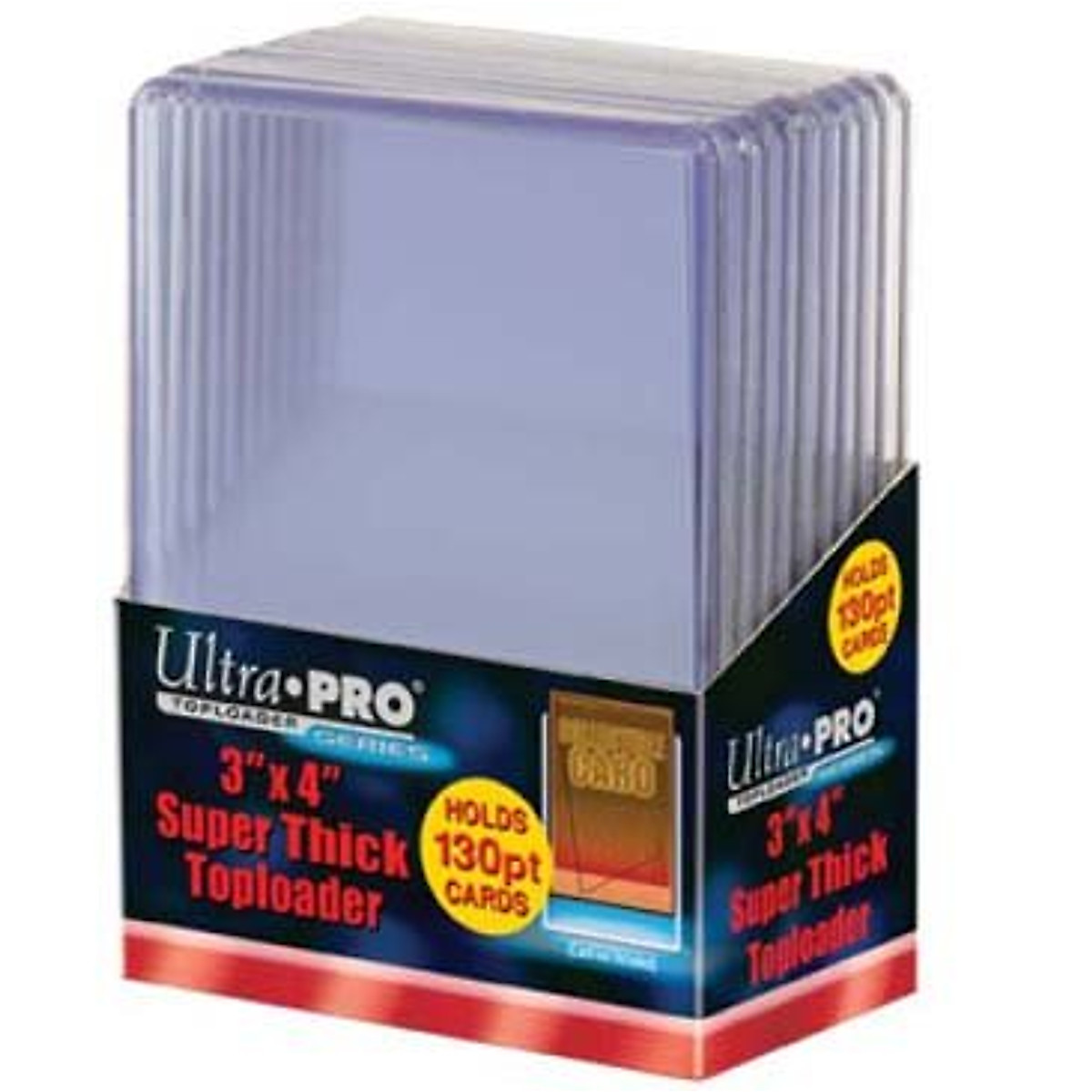 Ultra Pro 3" X 4" Super Thick 130pt Toploader - 10ct