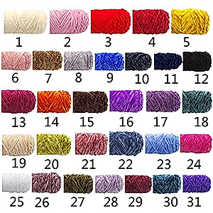 Velvet Chenille Yarn for Hand-Knitted Medium Thick Faux Wool Crochet Thread DIY Craft Scarf Sweater Knitting Supplies Yarn for Knitting Blankets