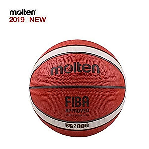 Molten BG-Series Rubber Basketball, FIBA Approved - BG2000, Size 7, 2-Tone (B7G2000)
