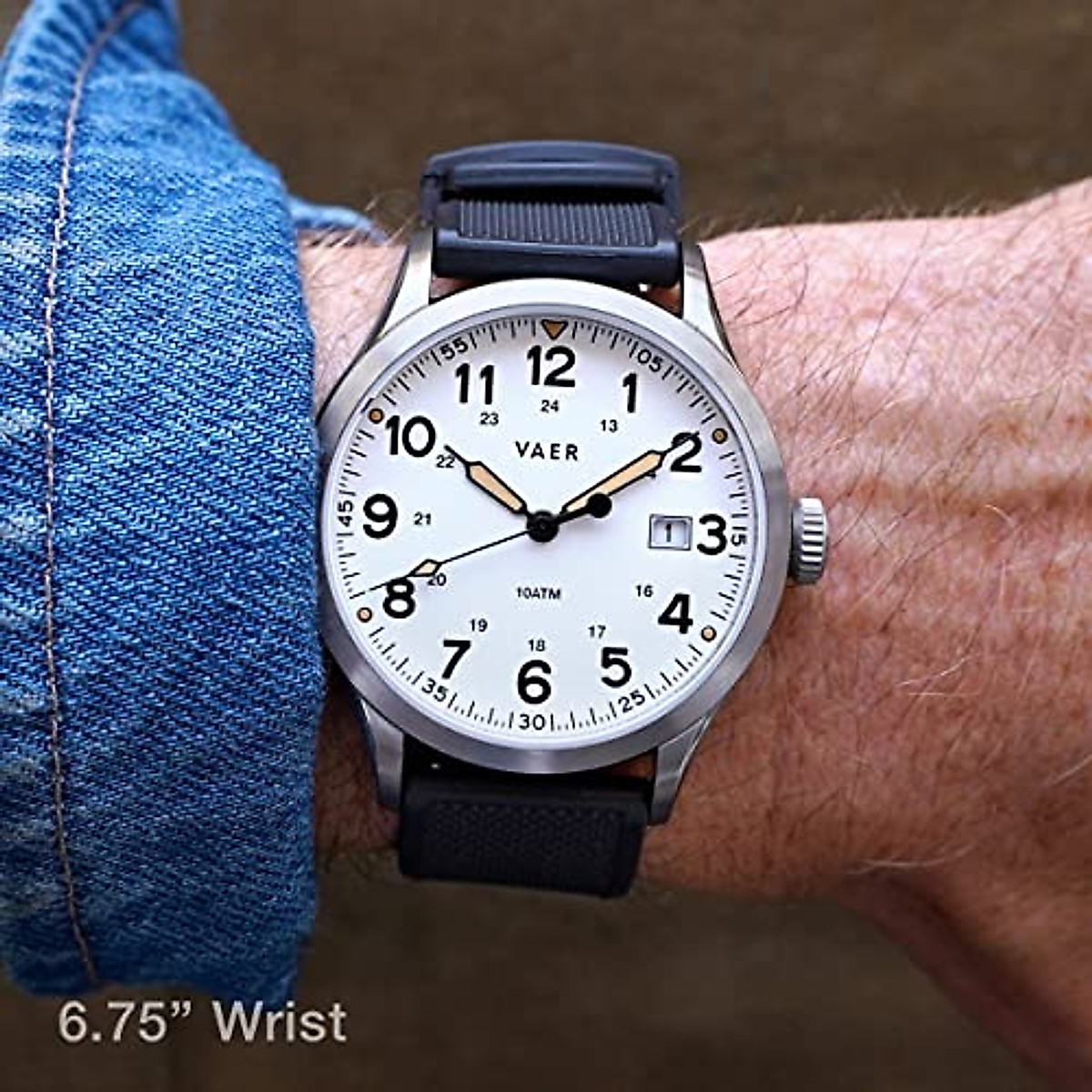 Vaer S5 Calendar Field Watch - 40mm White