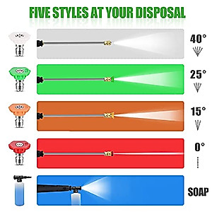 Electric Pressure Washer-3900PSI Max 2.6GPM Electric Power Washer Power Washers Electric Powered,4 Quick Connect nozzles, 25FT Hose, soap Tank car Wash Machine/Car/Driveway/Patio/Pool Clean Green