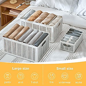 Tokokimo Plastic Closet Storage Basket Bins Cubes Organizer, Collapsible Closet Organizers and Storage with Handles for Storing Socks, Panties, Ties, Crafts, Cosmetics ,Small, 1 pack
