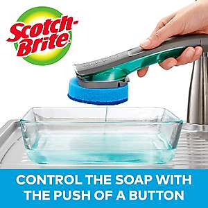 Scotch-Brite Non-Scratch Advanced Soap Control Dishwand, Leak-Free Guarantee, Long Lasting and Reusable