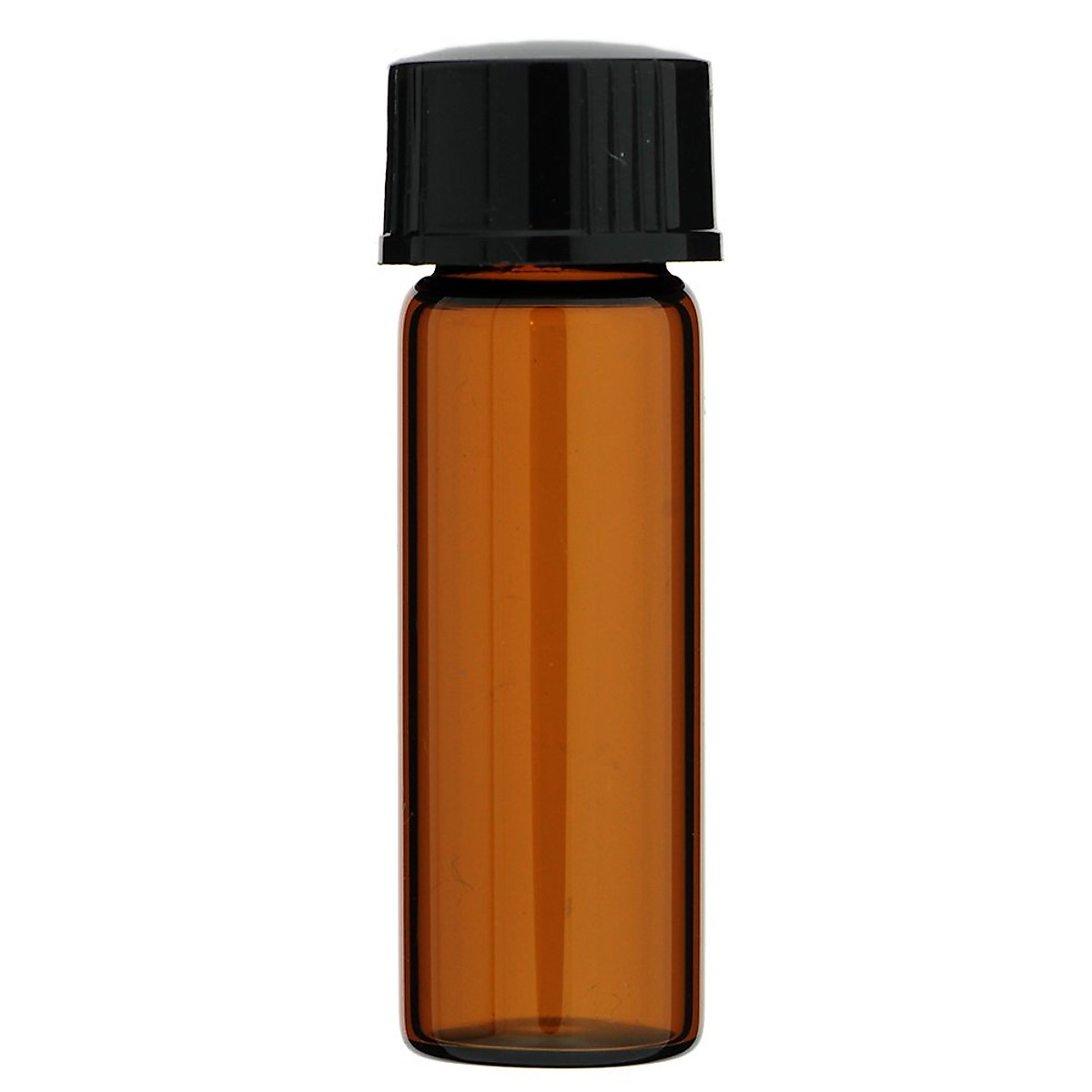 Aura Variety 72-PACK MADE IN USA 2 DRAM 1/4 oz 8ml AMBER GLASS VIALS WITH BLACK SCREW-ON CAPS (Oils Perfume Gold Prospecting Hobby Craft)