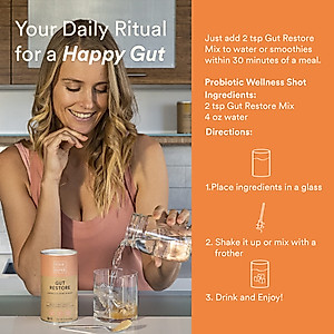 Your Super Gut Restore Superfood Powder – Organic Plant Based Powder with Probiotic Blend, Tropical Superfruit Drink Mix with Digestive Enzymes for Gut Health (30 Servings)