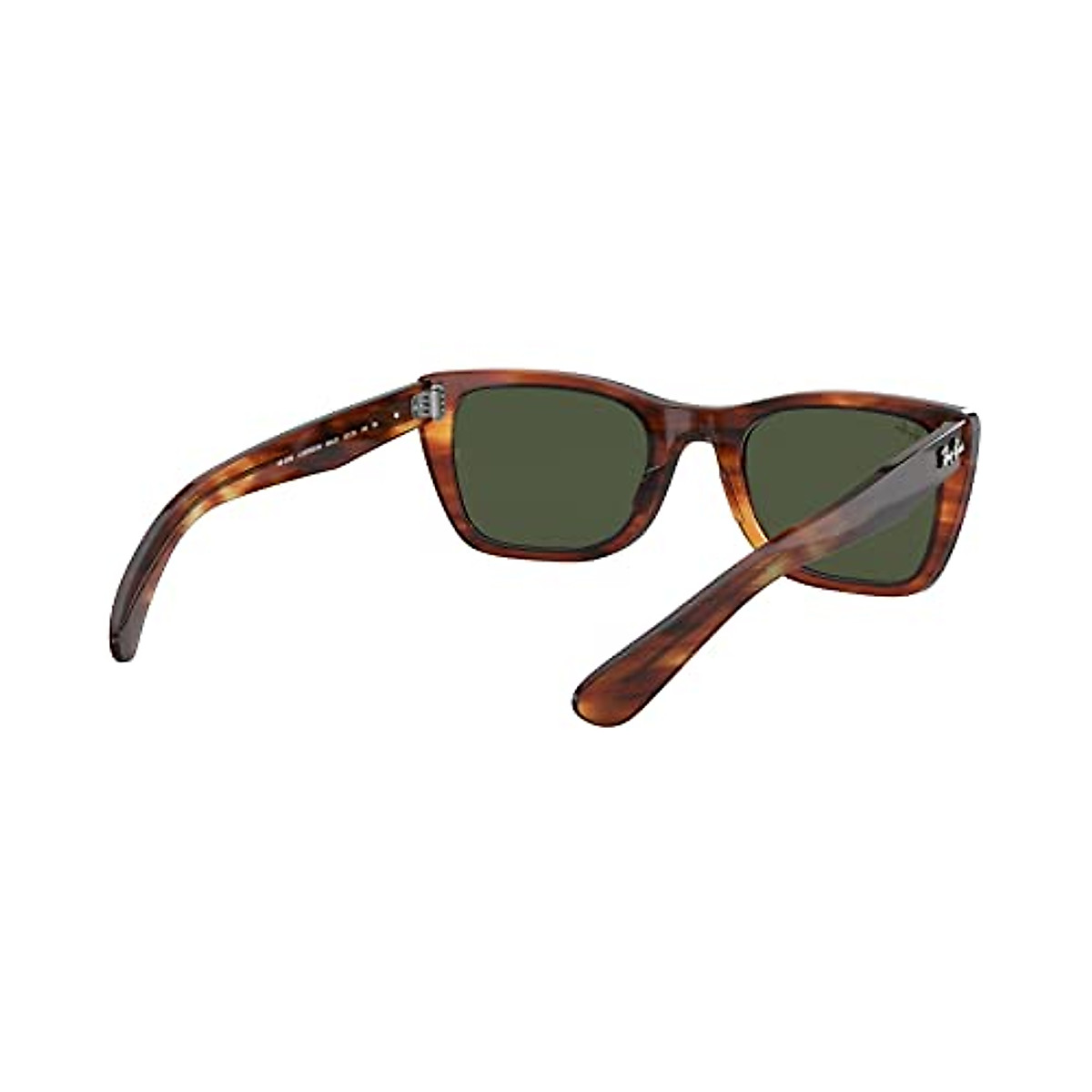 Ray-Ban RB2248 Caribbean Rectangular Sunglasses, Striped Havana/G-15 Green, 52 mm