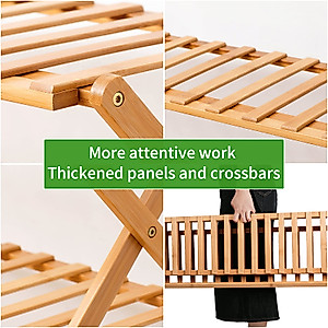 Choclaif Free Standing Shoe Racks for Closet, Shoe Shelf Bamboo Shoe Rack for Bedroom, Entryway Hallway Closet Living Room Organizer（4 Tier）