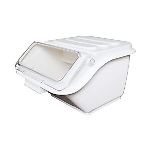 Thunder Group PLIB002S Shelf Ingredient Bin, 2 Gallon (40 Cup), 11-3/4" x 14-1/2" x 8-5/8", Stackable, Clear flip top lid, Includes Scoop with Built in Holder, Dishwasher sa