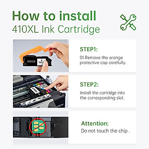 LEMERO Remanufactured Ink Cartridge Replacement for Epson 410XL 410 XL T410XL for Epson Expression XP-830 XP-640 XP-7100 XP-630 XP-530 XP-635 Printer (Black, 2-Pack)