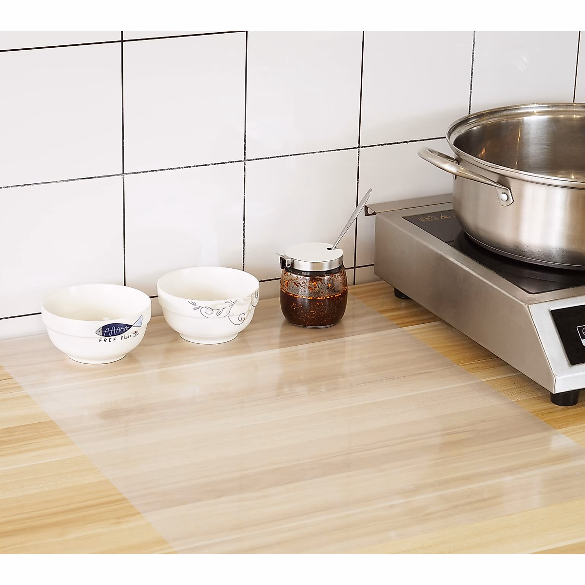 Livelynine Peel and Stick Clear Contact Paper for Walls Crafts Cabinets Waterproof Sticky Wallpaper for Kitchen Backsplash Oil Proof Sticker Self Adhesive Clear Vinyl Roll 17.7x78.8 inch