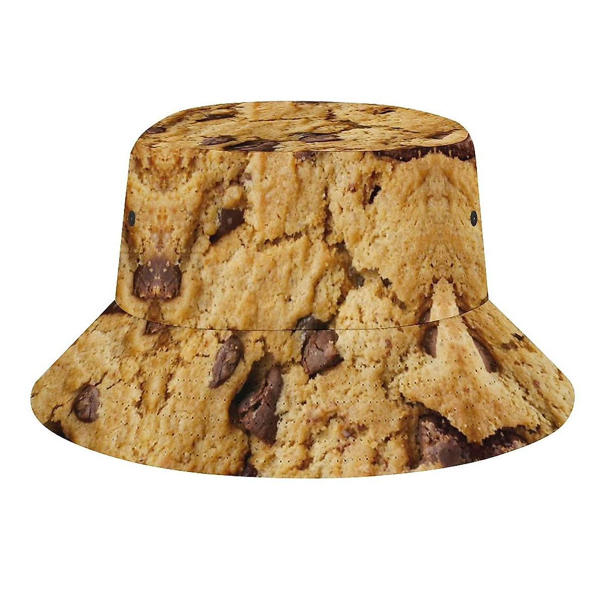 Chocolate Chip Cookie Bucket Hat Summer Beach Sun Hat Packable Fisherman Cap