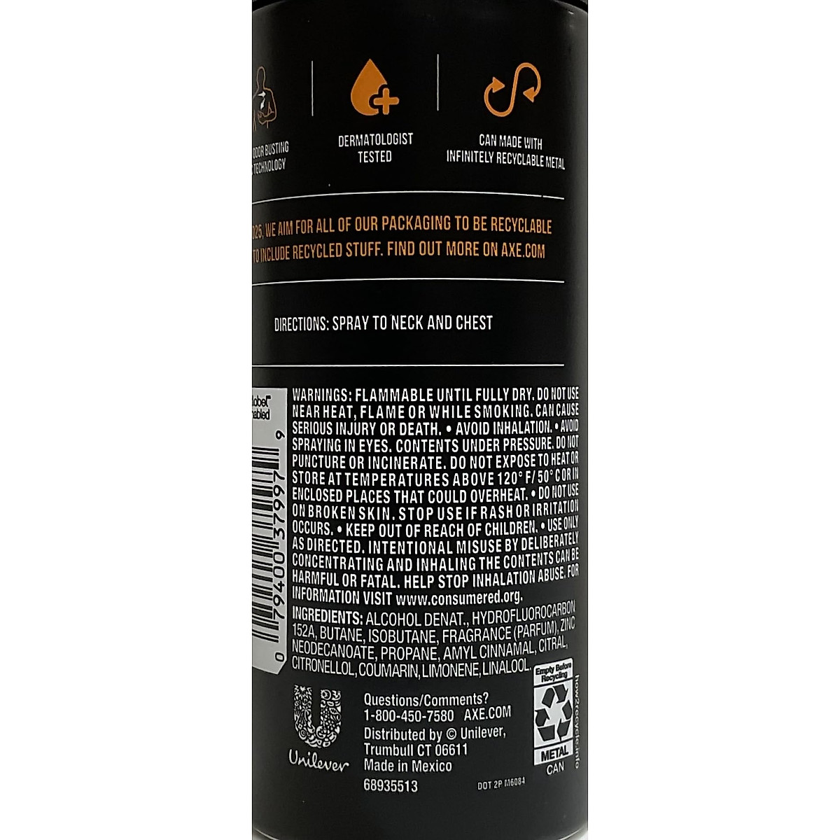 Axe Deodorant Bodyspray Dark Temptation (3 Pack)