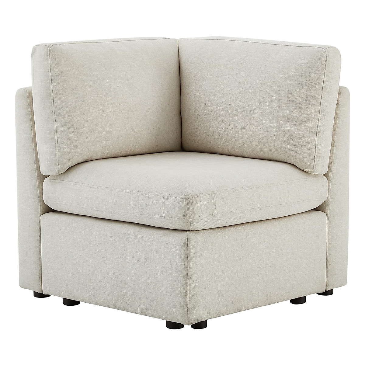 CHITA Modern Upholstered Middle Corner Sectional for Modular Couch, Linen