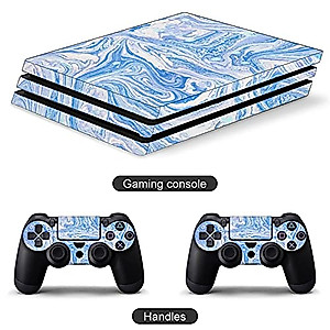 Rose Gold Marble Design Watercolor Gradient Texture PS4 Skin Console-PS4 Gamepad Controller Whole Body Skin Body Vinyl Sticker Sticker