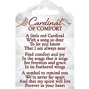 Cardinal of Comfort Visitor from Heaven Sympathy Gift Set Memorial Cardinal Gifts Bereavement Gifts Remembrance Gift for Loss of Father, Mom, Sister - Red Bird Crystal Window Décor