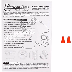 American Bass HAWK1244 Competition 12 Woofer 3000 Watt 4 Ohm Dvc