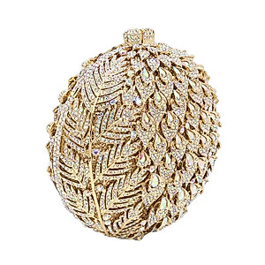 ZLXDP Round Ball Evening Bags and Clutches Wedding Party Rhinestones Handbags Bridal Purse