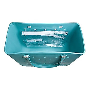 BOGG BAG Original X Large Waterproof Washable Tip Proof Durable Open Tote Bag for the Beach Boat Pool Sports 19x15x9.5 - Lightweight Tote Bag - Rubber Bags For Women - Patented Design