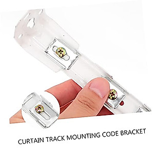 COHEALI 6pcs Curtain Fixing Accessories Shower Curtain Holders Tool Stand Metal Shower Curtain Hooks Ceiling Curtain Track Ceiling Track for Curtains Wall Mount Double Curtain Ceiling