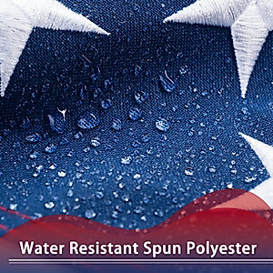 American Flag 20x38 ft Deluxe Super Tough Series, Heavy Duty Spun Polyester, 7 Strengthened Brass Grommets, Extra Large US Flag USA High Wind with Embroidered Stars, Big Giant Flags Outdoor Outside