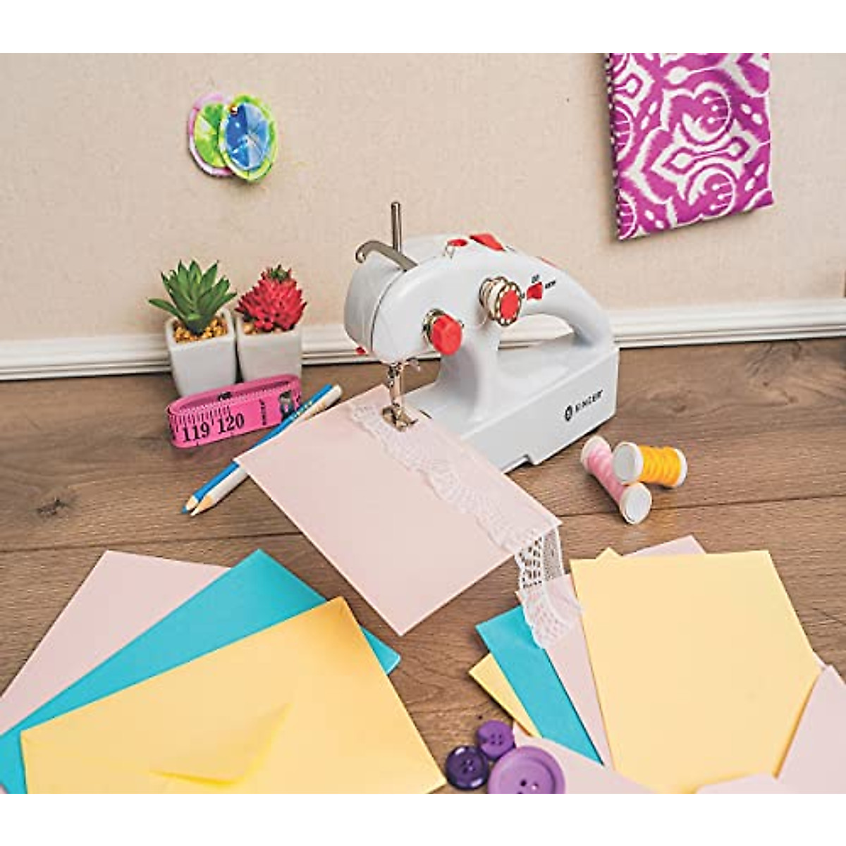 SINGER Stitch Quick + (Two Thread) Hand Held Mending Machine, White