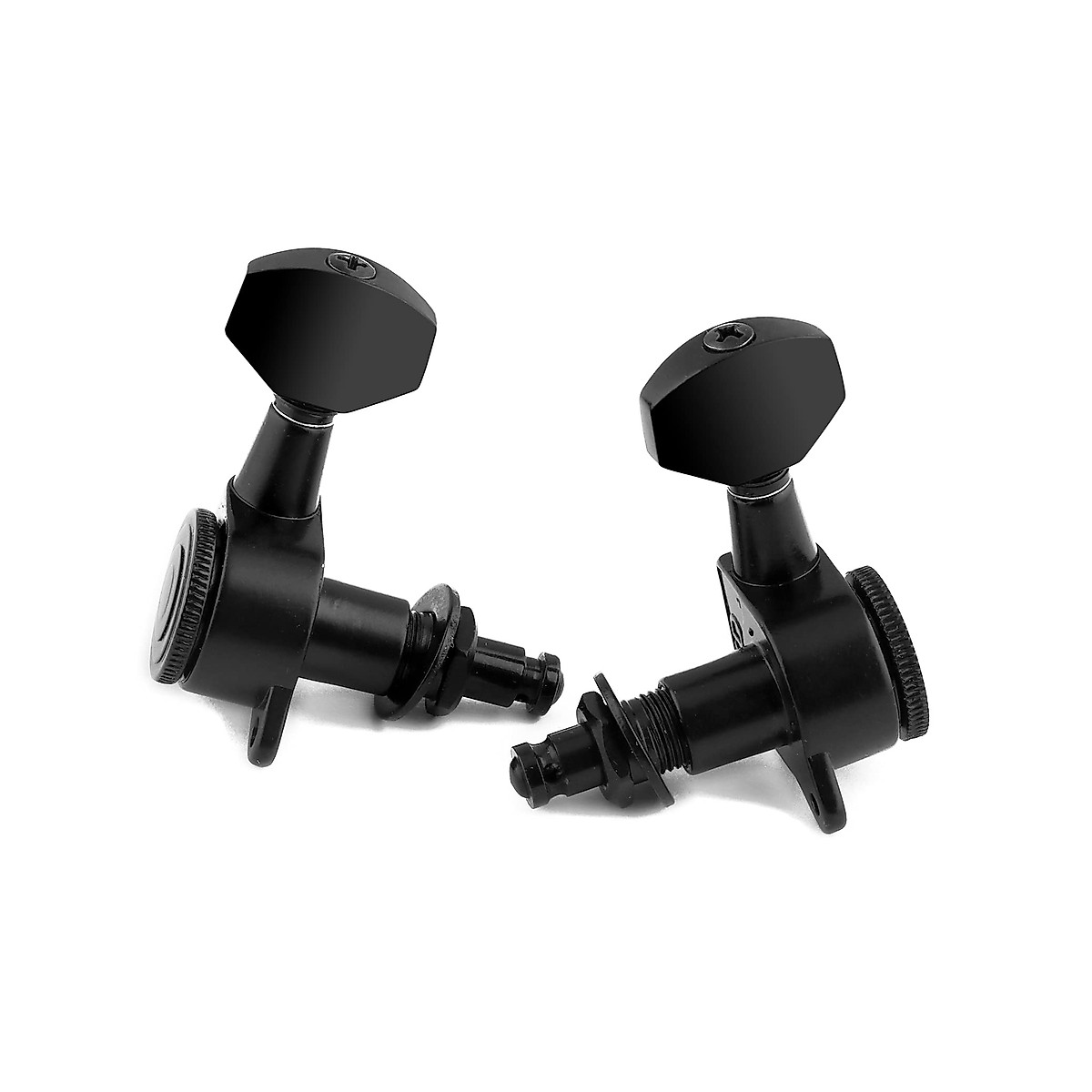 Bogart Locking Guitar String Tuning Pegs Sealed Machine Heads Tuners Tuning Keys 3 Left 3 Right for Electric Guitar or Acoustic Guitar Black., TP 21-BK-3L 3R-1