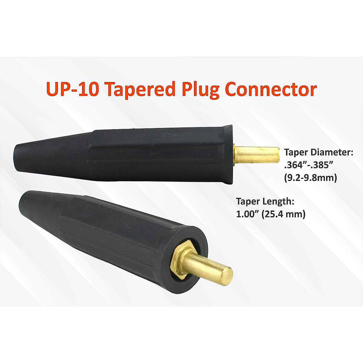 SÜA® - 200 Amp Welding Ground Clamp Lead Assembly - UP10 Tapered Connector (Old Welders) - #2 AWG cable (50 FEET)