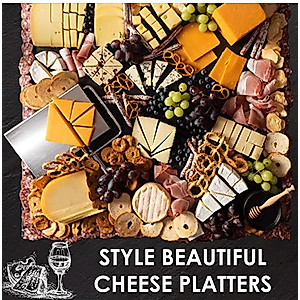 LinaLife Cheese Slicer Blade Wire Cutter Cake Board Butter Slicer Tool Stainless Steel Cheese Slicers for Block Cheese Heavy Duty, Stainless Steel Cheese Slicer with 5 Replacement Wires