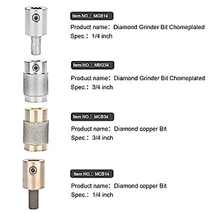 Diamond Grinding Bit Stained Ceramic Glass Abrasive Tool for Inland Gryphon Delphiglass Glastar Glass Grinder (MCB34)