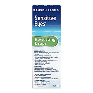 Contact Lens Solution by Bausch & Lomb, for Rewetting Soft Contact Lenses, 1 Fl Oz