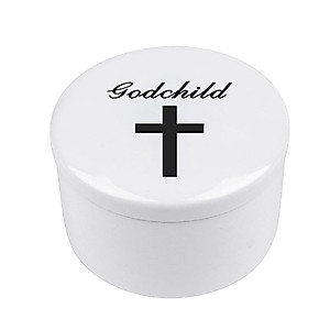 Godchild Baptism/Dedication/Christening Baptism Gift For Boy, Girl from Godparents Precious Moments Boy With Bear Praying Cross Godchild Baptism Baby Shower Joshua 1 9 Be Strong from Godmother