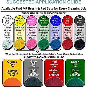 ProSMF Ultimate Drill Brush Set - Drill Brush Attachment Set - Drill Cleaning Brush Attachment Set - Scrub Brush for Drill - Drill Scrubber Brush Kit - Cleaning Brushes for Drill