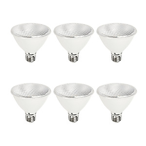Greenlite LED PAR30 Short Neck Dimmable Flood Light Bulb, 11W (75W Equivalent), 900 Lumens, 2700k Bright White, 120V, Indoor/Outdoor, Energy Star Certified, UL Listed (6 Pack)