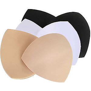 Womens Removable Smart Cups Bra Replacement Inserts Liner Pads 3 Pairs In Set