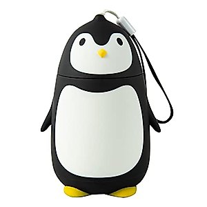 Aduomi Penguin Water Bottle Stainless Steel Insulation Water Bottles Coffee Cartoon Penguins Kids Gifts 8.4oz/250ML, Black, 5.79*3.23inch