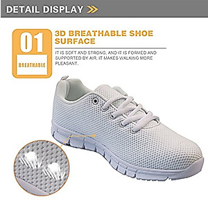 FOR U DESIGNS Colorful Floral Print Light Weight Fashion Sneaker Mesh Flex Trail Running Shoes Women US 11