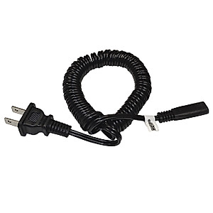 HQRP AC Power Cord Works with Philips Norelco 6945XL 6948XL 725RL 885RX HP1311 HP1605 HQ4821 HP1615 835RX Shaver Lead Mains Cable + HQRP Cleaning Brush