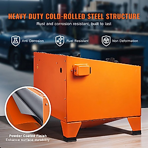 VEVOR 25 Gallon Sandblasting Cabinet, 40-120PSI Portable Benchtop Sand Blasting Cabinet, Heavy Duty Steel Sand Blaster with Blasting Gun & 4 Ceramic Nozzles for Paint, Stain, Rust Removal