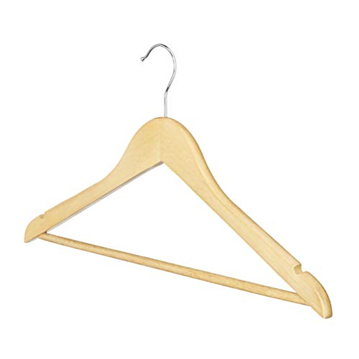 Whitmor Natural Grade Wood Suit Hangers, Set of 36
