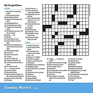 The New York Times Daily Crossword Page-A-Day Calendar for 2022: A Year of Crosswords to Challenge and Delight Crossword Lovers