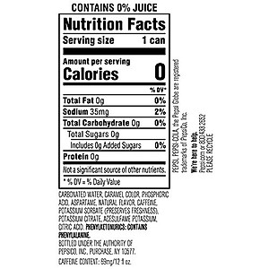Pepsi Zero Sugar Cola Soda Pop, Mango, 12oz Cans (12 Pack)