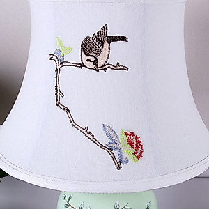 GaRcan Large Oriental Ceramics Table Lamp Creative Handmade Painting Table Lamps China Antique Vase Bedroom Desk Lamp Large Table Lamps for Living Room End Table